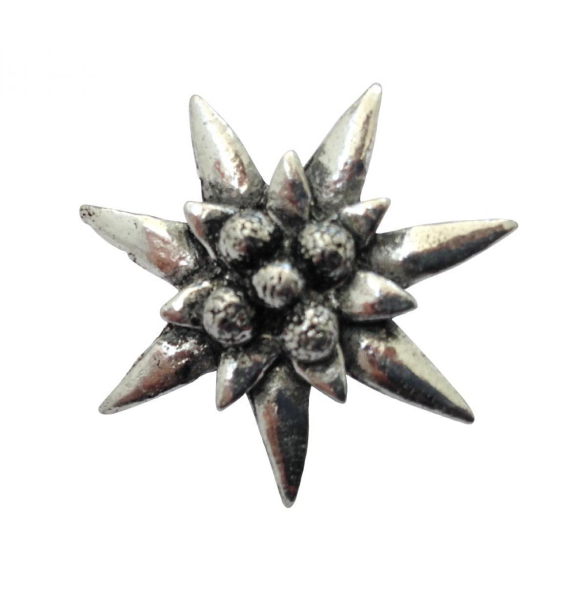 Ansteckpin Edelweiss Metall 2 cm Trachten